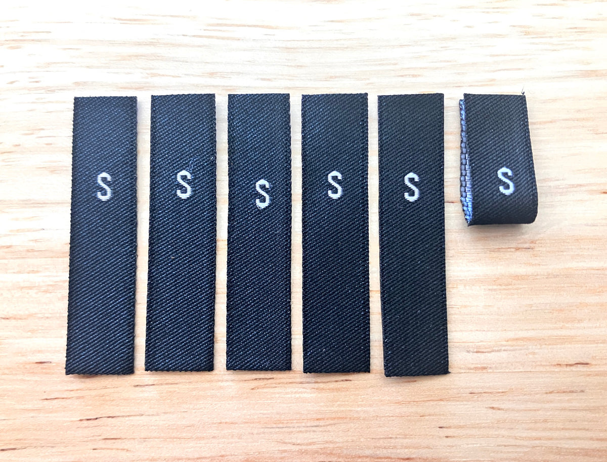 Size Labels - SMALL (S) - Black – Sew House Seven