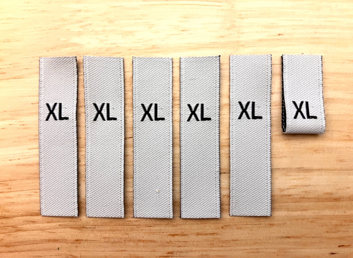 Size Labels - EXTRA LARGE (XL) - White – Sew House Seven